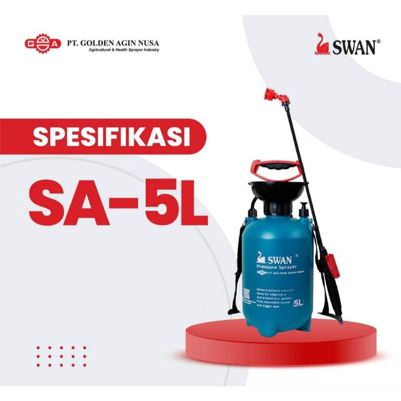 Jual swan 5 liter / pressure manual swan / sprayer swan manual / tangki ...