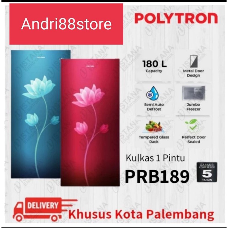 Jual KULKAS POLYTRON 1 PINTU JUMBO PRB 189 | Shopee Indonesia