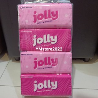 Jual Tissue Facial Jolly pink 200 sheet 4 pack / tisu wajah Joly 200s x ...