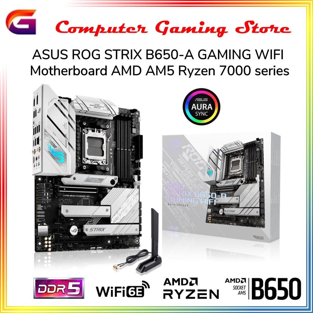 Jual ASUS ROG STRIX B650-A GAMING WIFI Motherboard AMD AM5 Ryzen 7000 ...