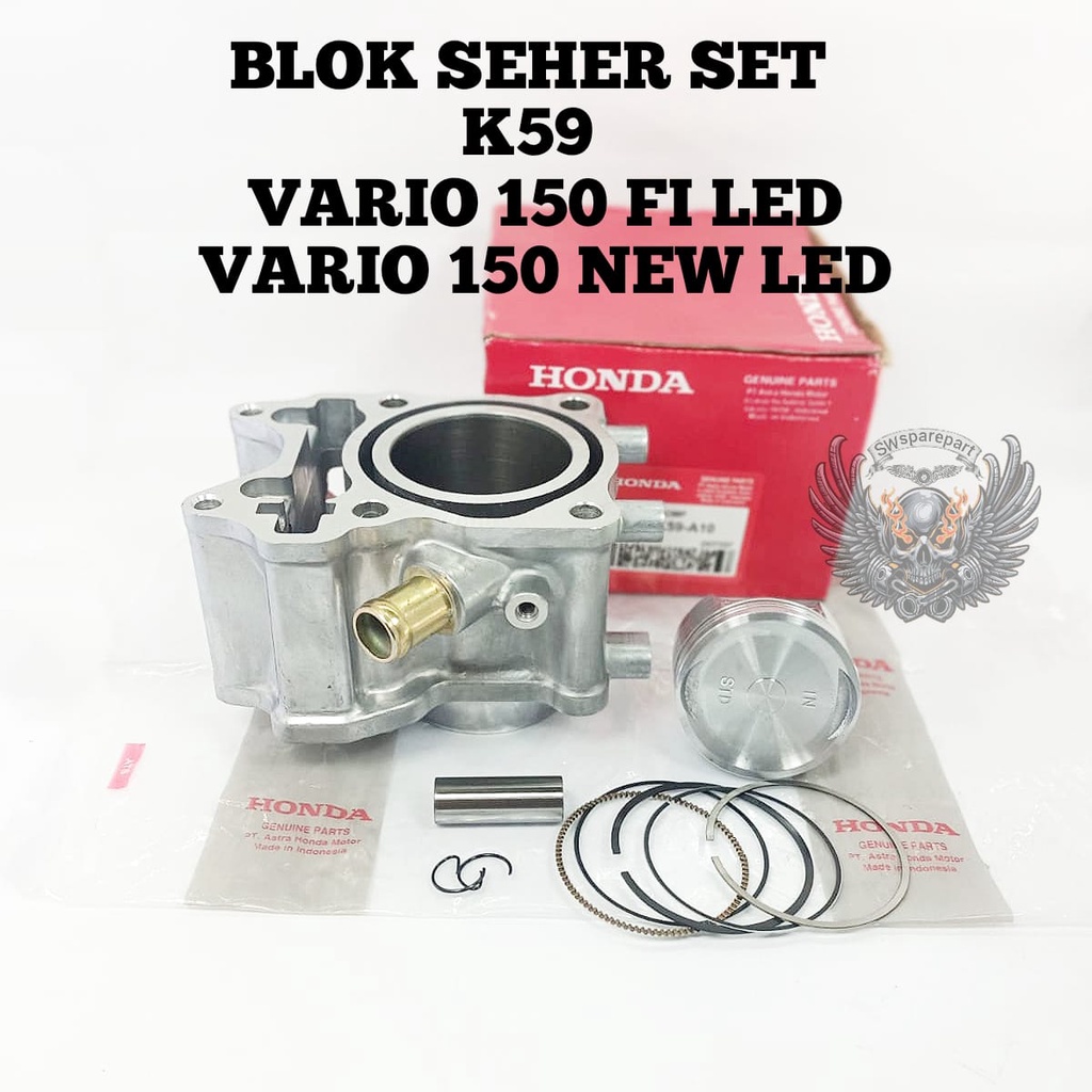 Jual BLOK SEHER PISTON RING KOMPLIT HONDA K59 VARIO 150 FI LED NEW LED BLOCK SEHER KUALITAS ASLI ...