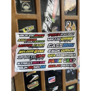Jual Stiker Pack Kata Kata Racing / Stiker Racing Terbaru / Stiker ...