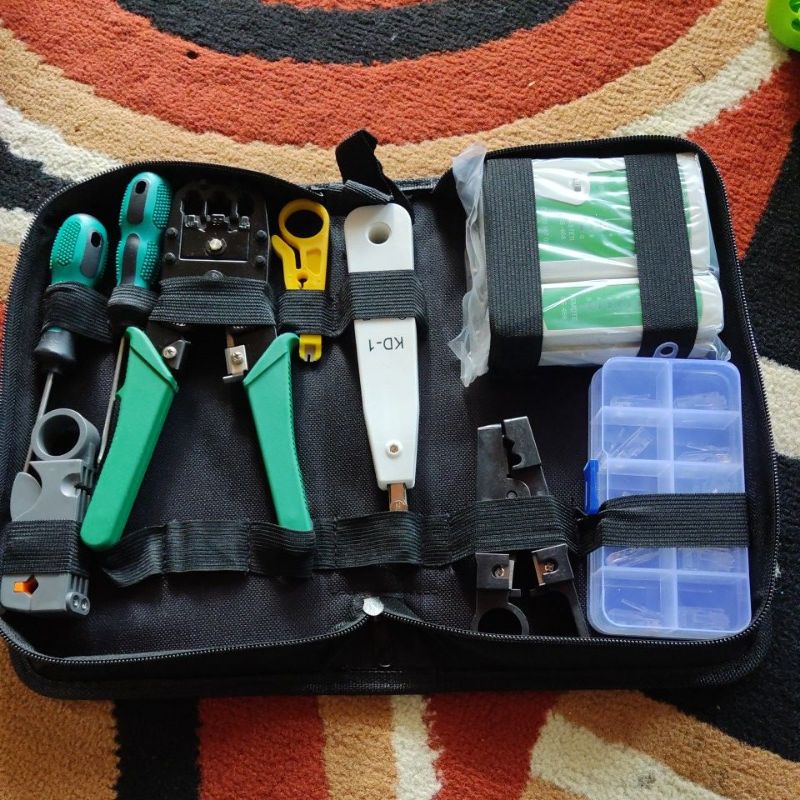 Jual PAKET TOOLKIT JARINGAN TANG CRIMPING LAN TESTER RJ45 RJ11 PLUGBOOT ...