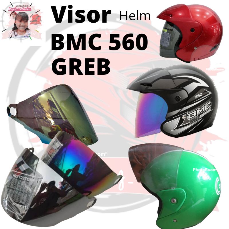 Jual KACA helm BMC 560 550 greb pelangi silver smoke bening visor ...