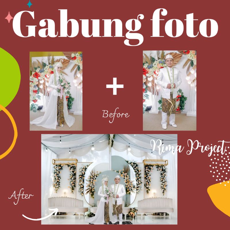 Jual jasa edit gabung foto atau rubah formasi foto keluarga, pasangan ...