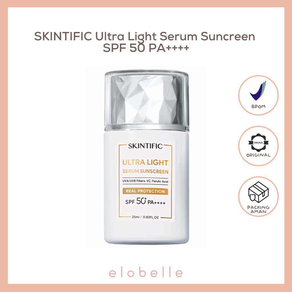 Jual SKINTIFIC Sunscreen Ultra Light Serum SPF50 PA++++ 25ml Skincare ...
