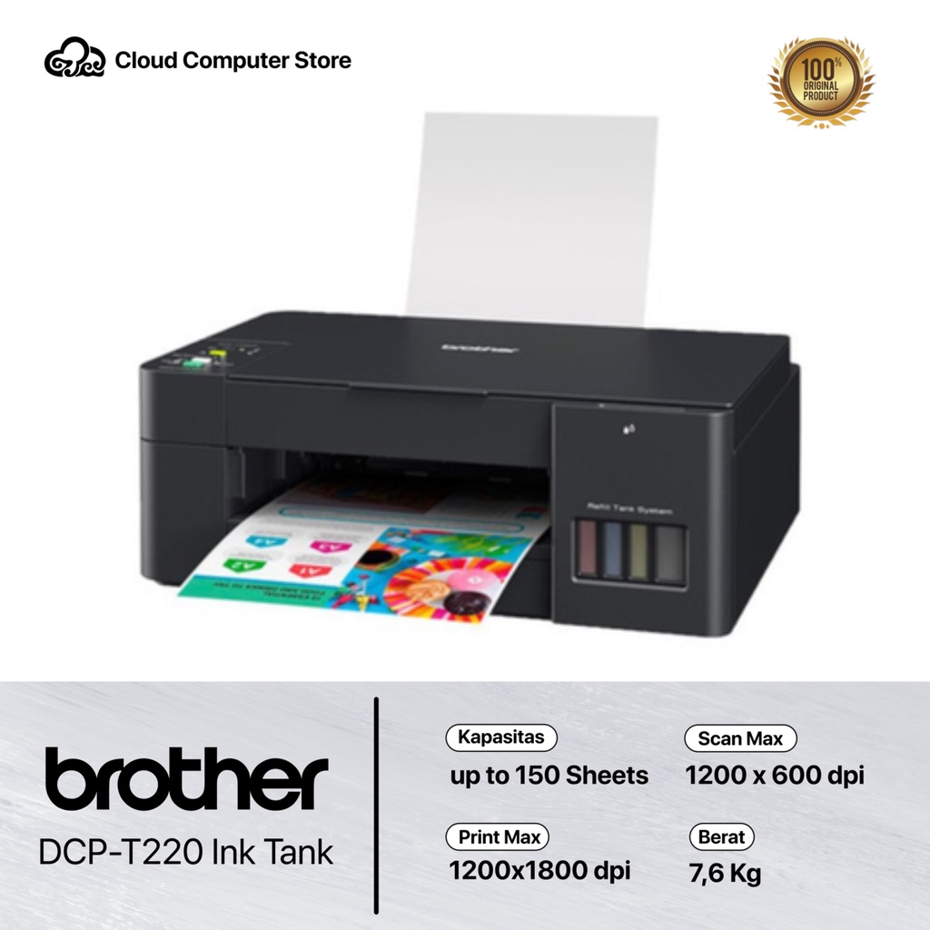 Jual Printer Brother DCP-T220 Ink Tank Print/Scan/Copy | Shopee Indonesia