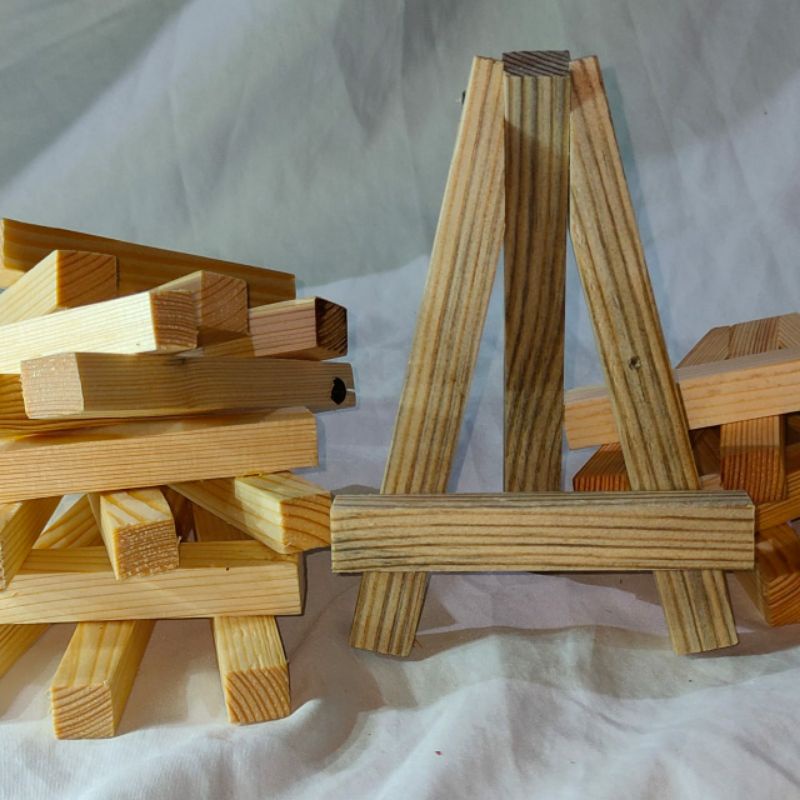 Jual stand kayu serba guna, tripod kayu, standing frame/bingkai foto ...