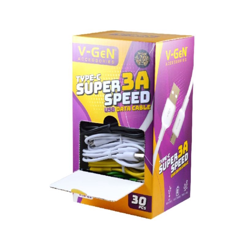 Jual KABEL DATA VGEN VCB-29 3A TYPE-C FAST CHARGING DATA CABLE | Shopee ...