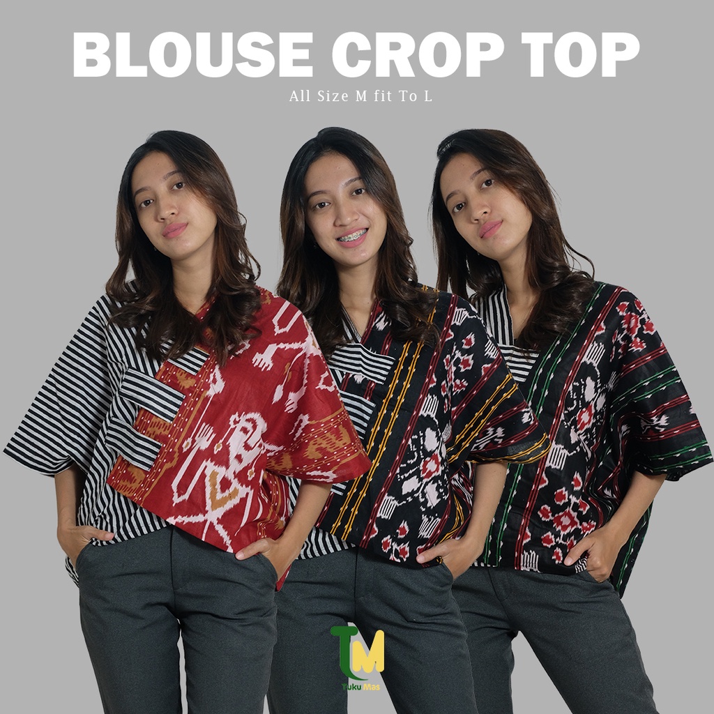 Jual BATIK CROP TOP KAMPUS KANTOR ETNIK PRILLY CANTIK | Shopee Indonesia