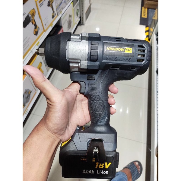 Jual Krisbow PRO bor listrik impact tanpa kabel/cordless impact wrench ...