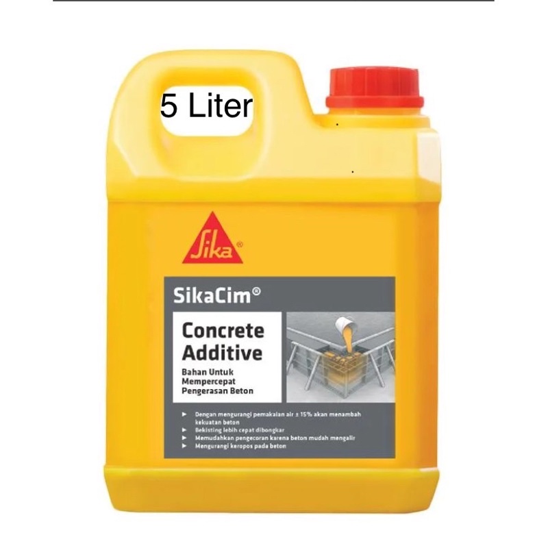 Jual SIKA CONCRETE ADDITIVE/OBAT COR PENGERAS BETON 5 Liter | Shopee ...