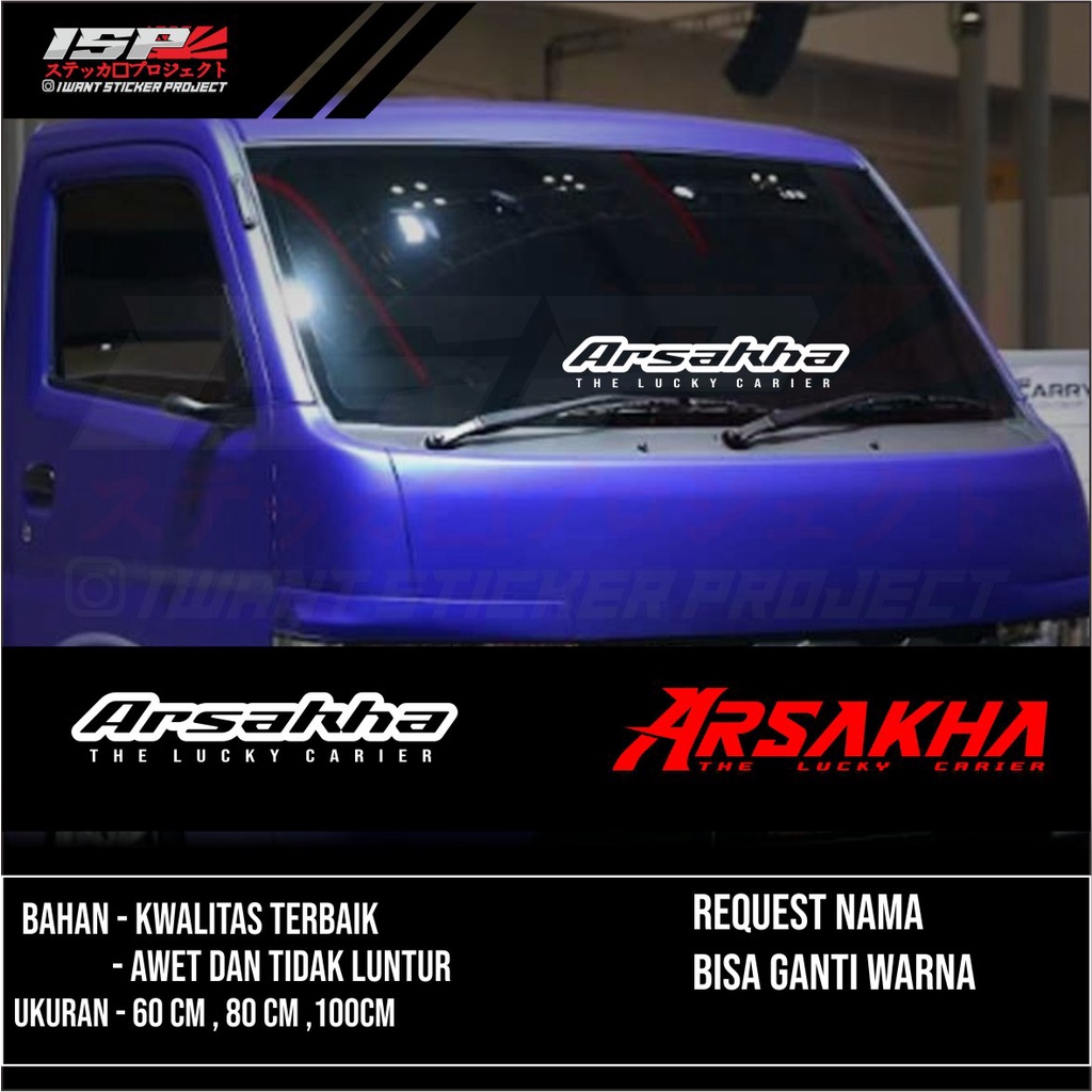Jual Stiker Pick Up Kaca Depan Belakang Pick Up Requestcutome Nama 9949
