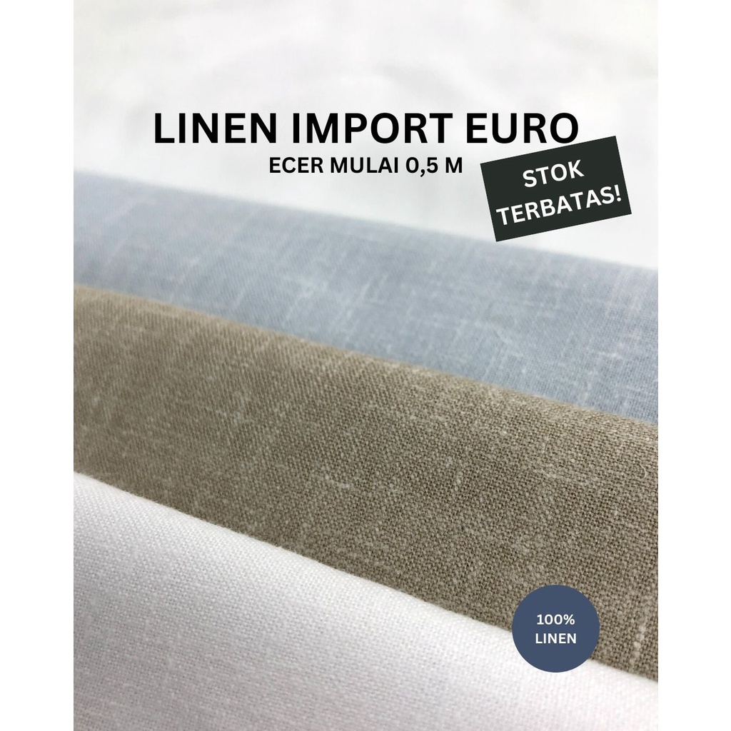 Jual Kain Katun Linen Murah Import Eropa 100% Asli Digunakan Brand ...