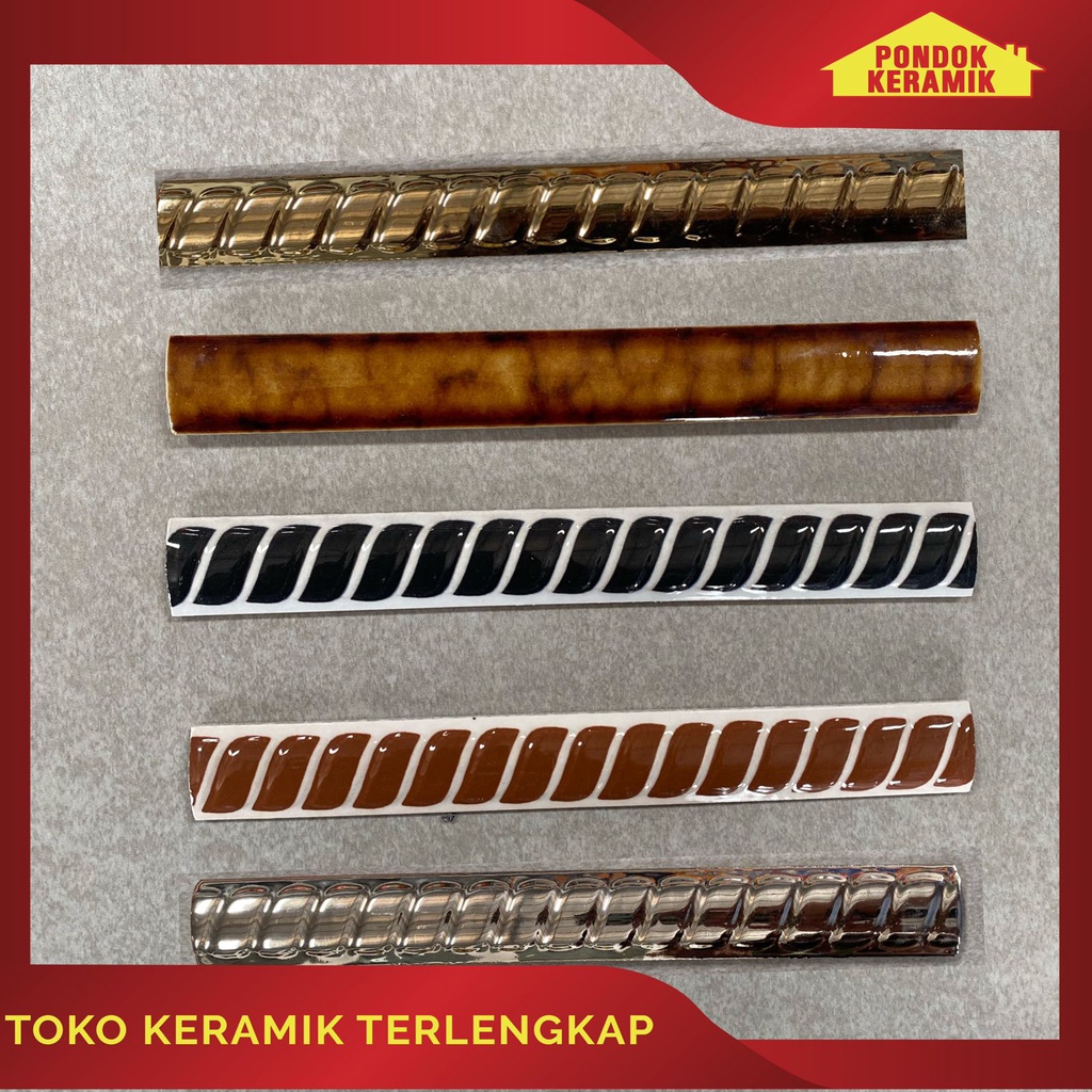 Jual KUKU MACAN LIST KERAMIK MOTIF UKURAN 2X20 CM (PER METER) | Shopee Indonesia