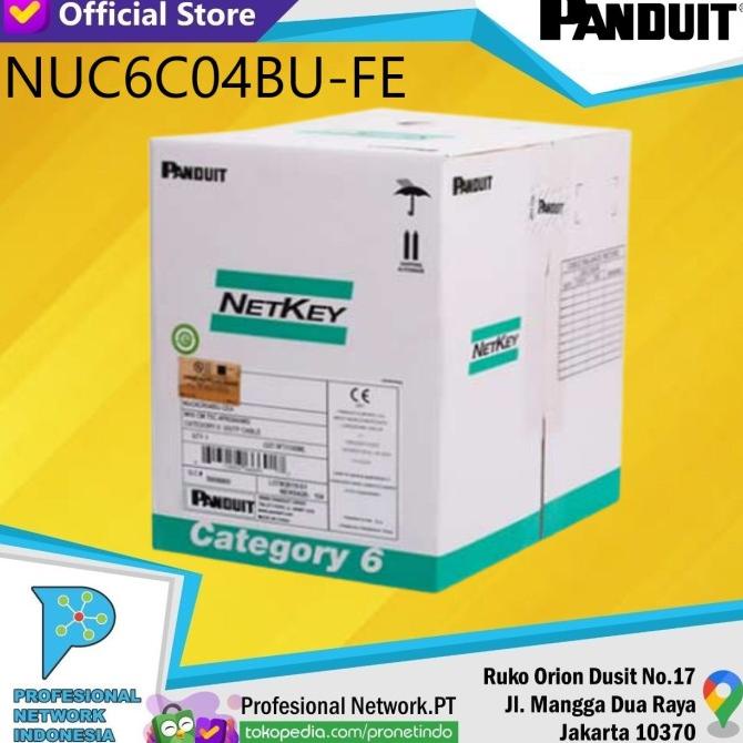 Jual Panduit Netkey NUC6C04BUC Copper Cable, Cat 6, 4PR, 24 AWG, UTP ...