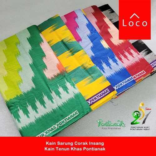 Jual Kain Sarung Corak Insang / Tenun Khas Pontianak | Shopee Indonesia