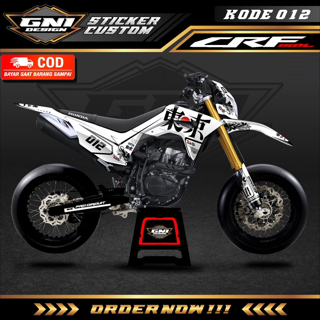 Jual (BISA COD) Decal Stiker Dekal sticker CRF 150 L - Variasi LIs Motor CRF Custom Nama Nomor ...