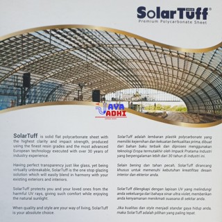 Jual SolarFlat 3mm SolarTuff Flat per ROLL 20m Atap Kanopi Anti UV ...