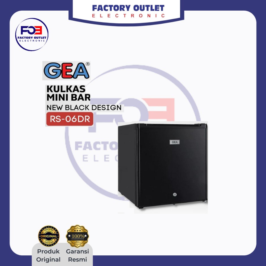 Jual GEA RS-06DR Kulkas Portable Mini Bar Soft Drink Cabinet Hitam Eks ...