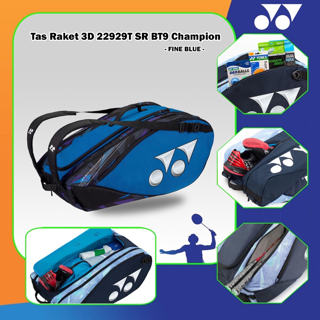 Jual YONEX Tas 3D-Q014-22929T-SR BT-9 Tas Raket Badminton | Shopee ...