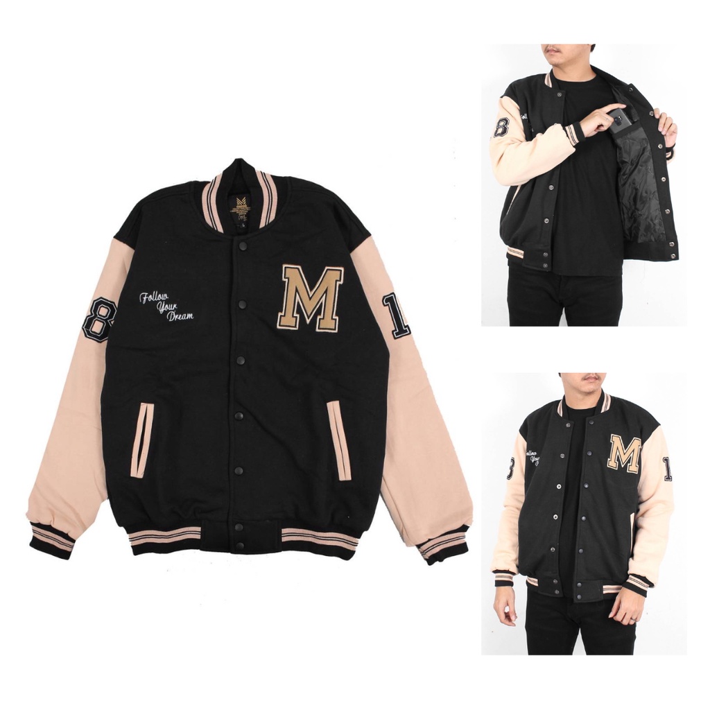 Jual Jaket Varsity Outerwear Pria Baseball Unisex Style Keren Kekinian ...
