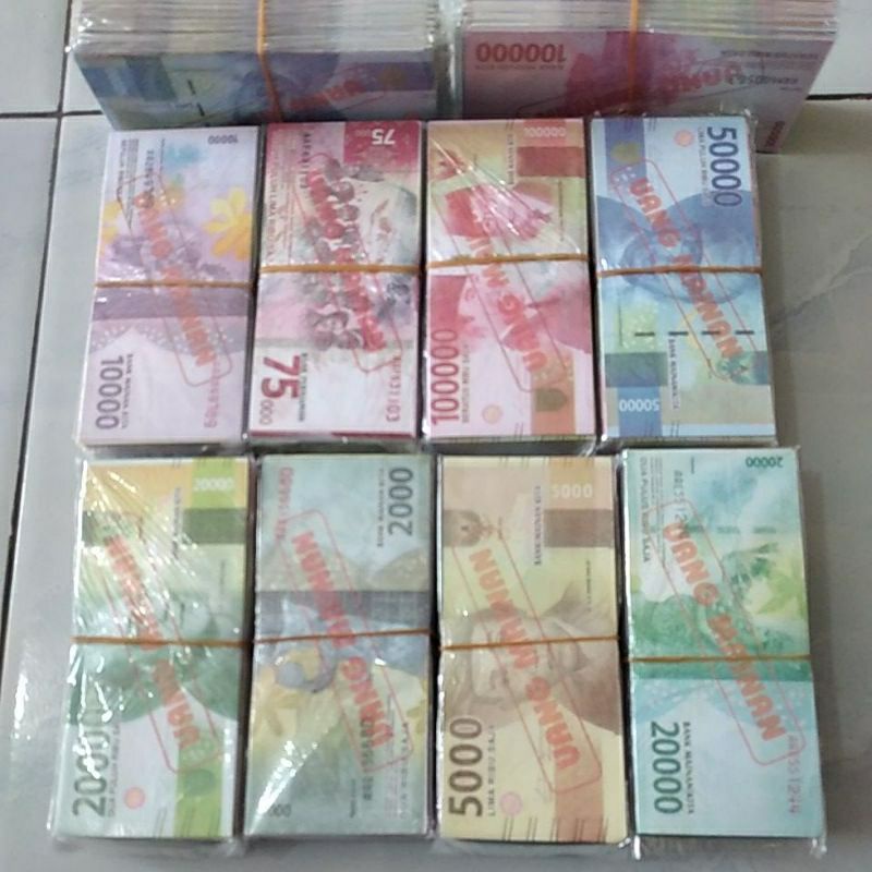 Jual Mainan Uang Palsu/Duit Duitan Isi 50 Lembar# | Shopee Indonesia