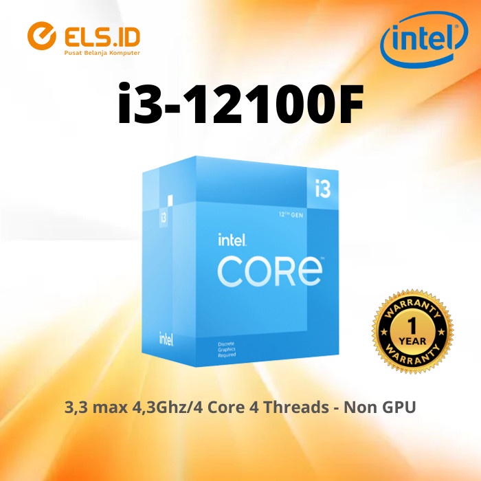 Jual Processor Intel Core i3-12100F NON GPU (BOX) | Shopee Indonesia