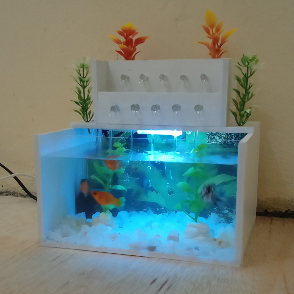 Jual AQUARIUM MINI AKRILIK IKAN HIAS MURAH DAN BAGUS FULL SET LAMPU DAN AIR MANCUR SERTA ...