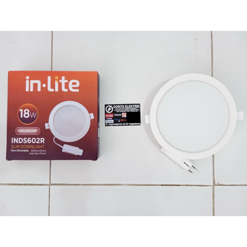 Jual In-Lite Slim 18 Watt Downlight Panel INDS 602R 18w inlite | Shopee ...
