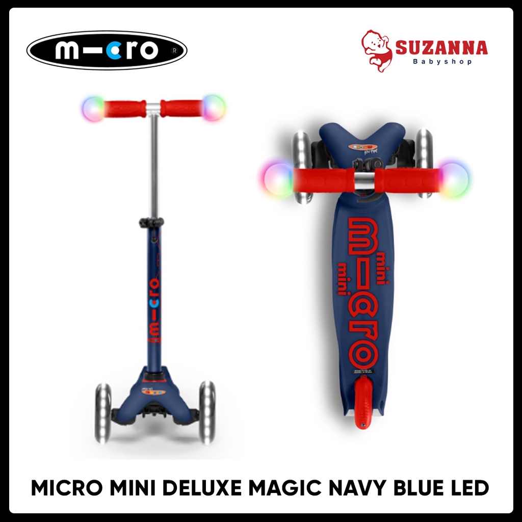 Jual Micro Mini Deluxe Magic Navy Blue (LED) Skuter Anak | Shopee Indonesia