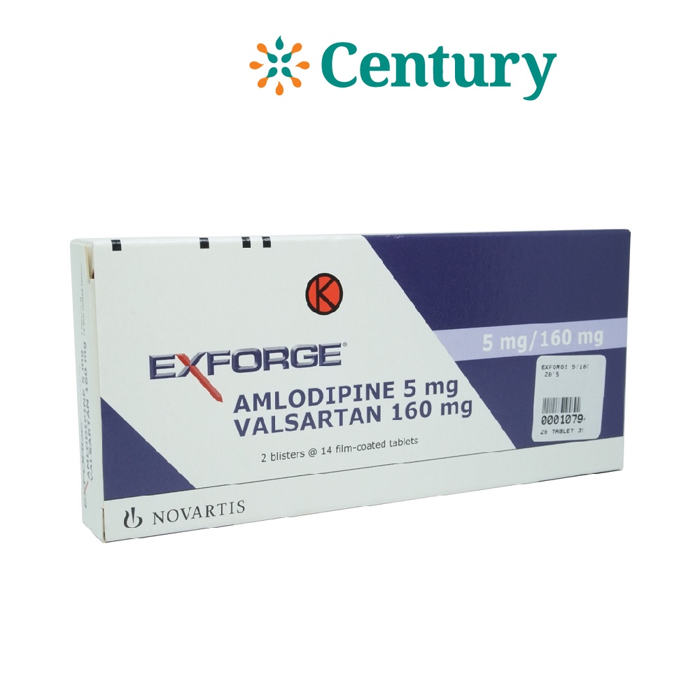 Jual EXFORGE 5/160MG 1 STRIP 14 TABLET / AMLODIPINE / VALSARTAN ...