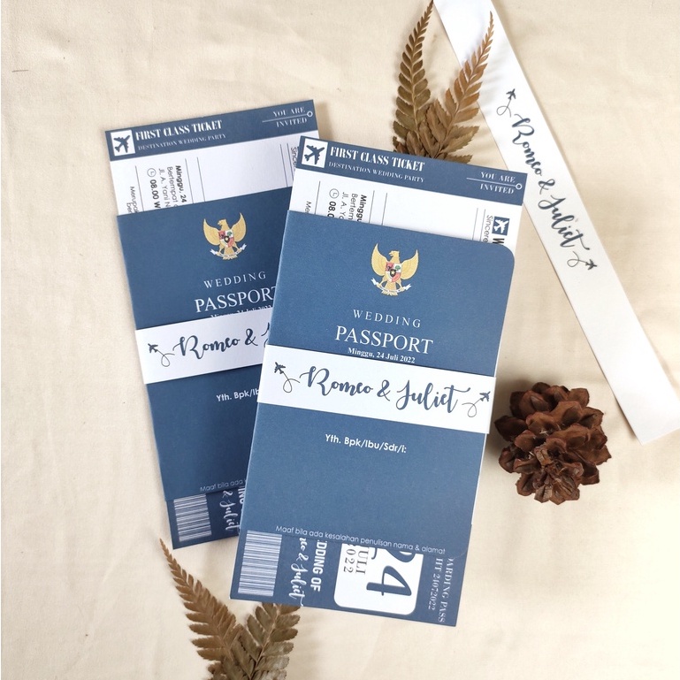 Jual Undangan Pernikahan Passport (Passport Wedding Invitation) Sabuk ...