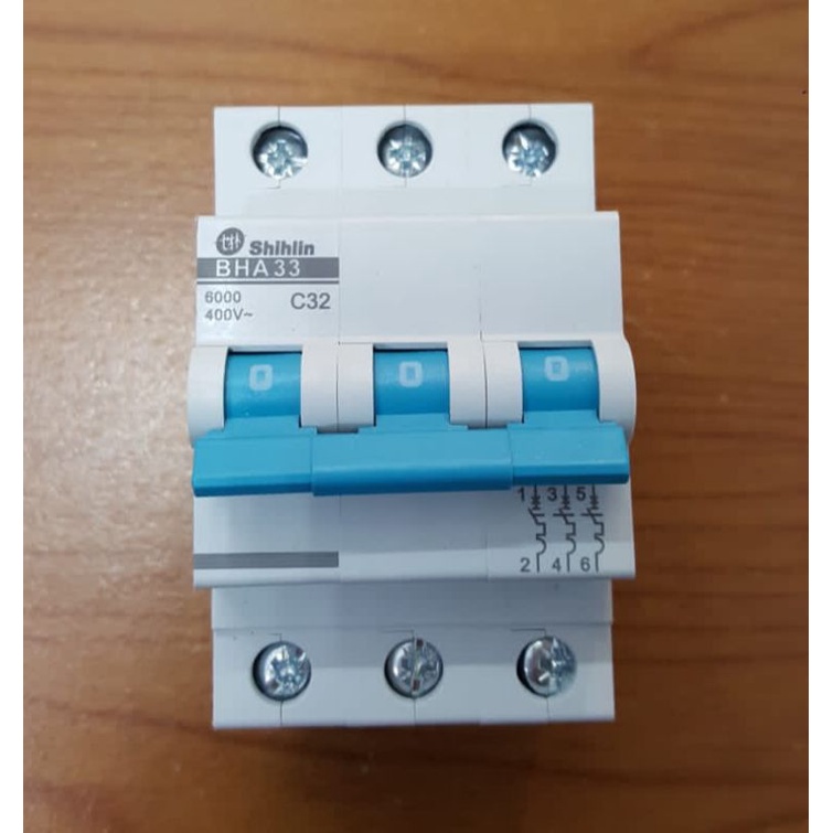 Jual mcb 3 phase shihlin 2A sampai 63A harga sama | Shopee Indonesia