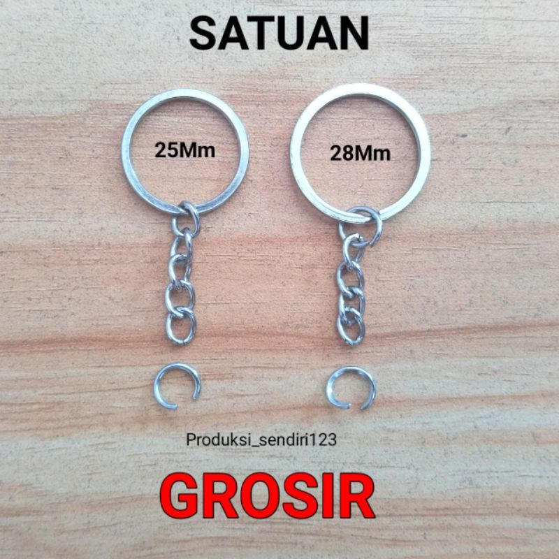Jual Ring gantungan kunci pipih Gepeng ukuran 25 mm Ring Tebal ukuran ...