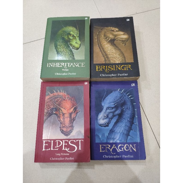 Jual Original Novel Set Eragon Eldest Brisingr Inheritance Christopher Paolini Buku Ori Shopee