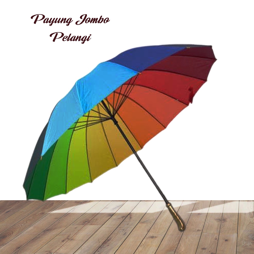 Jual Payung Pelangi 16 Jari Rainbow Umbrella Jumbo - Payung Golf Besar ...