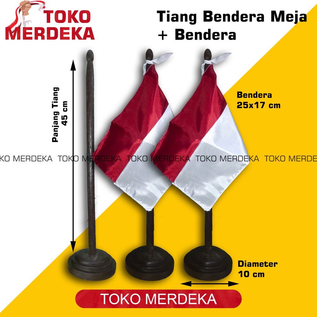 Jual Bendera Meja dan Tiang Kayu - Bendera Merah Putih Meja - Bendera ...