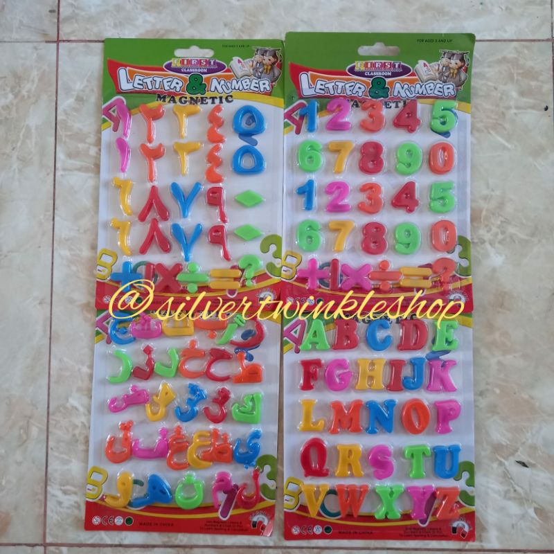 Jual Mainan edukasi anak magnetic alphabet alfabet huruf besar angka ...