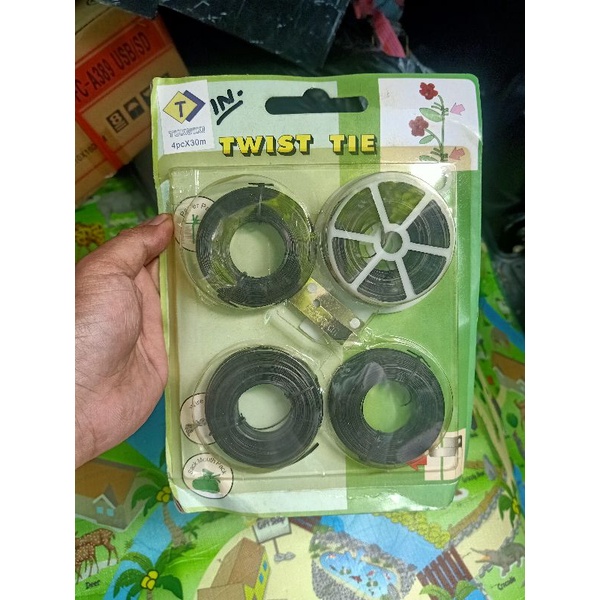 Jual kabel ties 4pcs pengikat twist tie kabel kawat tali kabel tali ...
