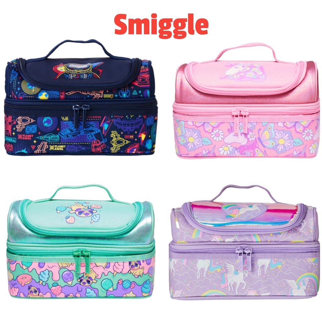 Jual Smiggle Double Decker Lunchbox/Tas Makan Smiggle/Perlengkapan ...