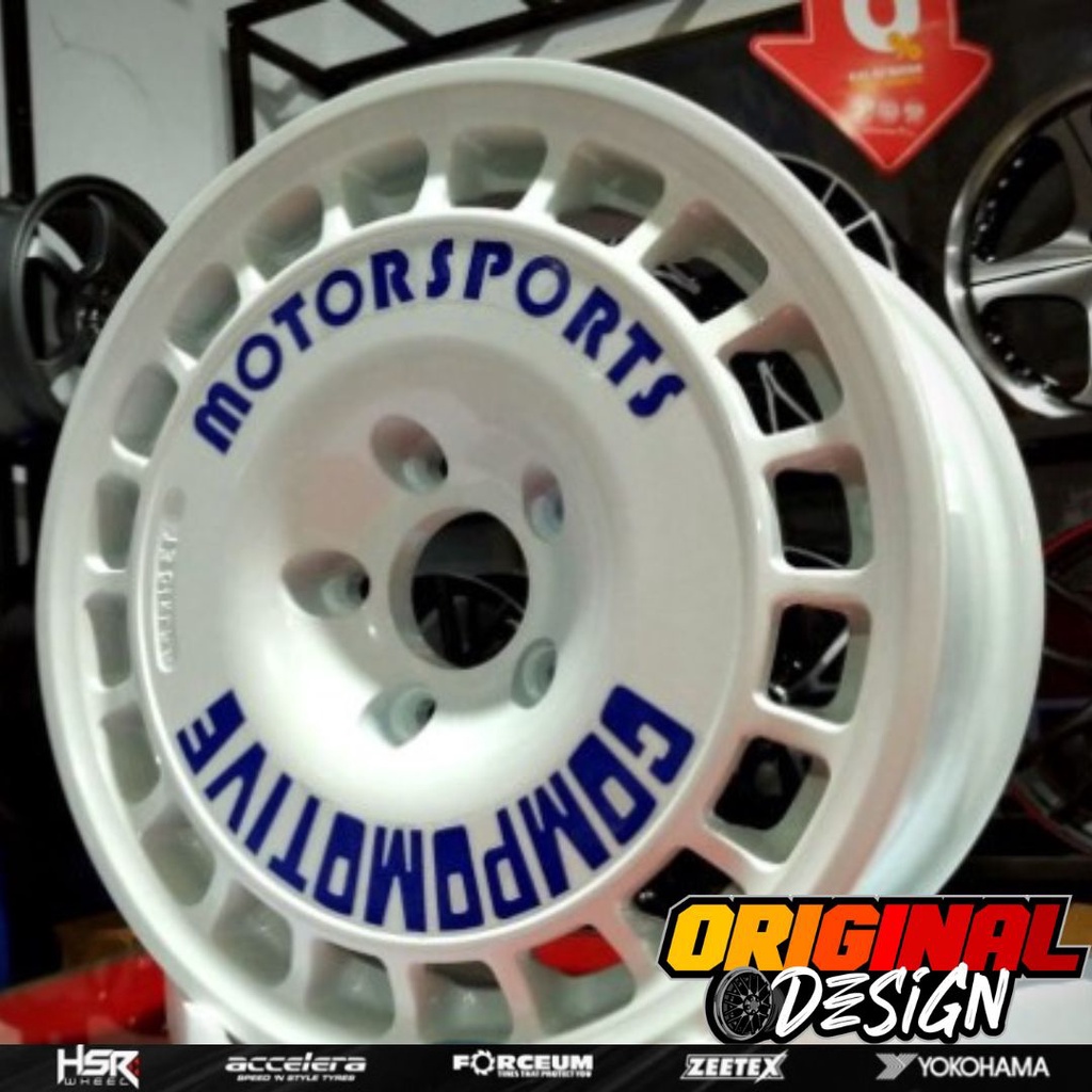 Jual Velg Mobil Ring 15 Compomotive Velg Model RALLY WHite Putih ...