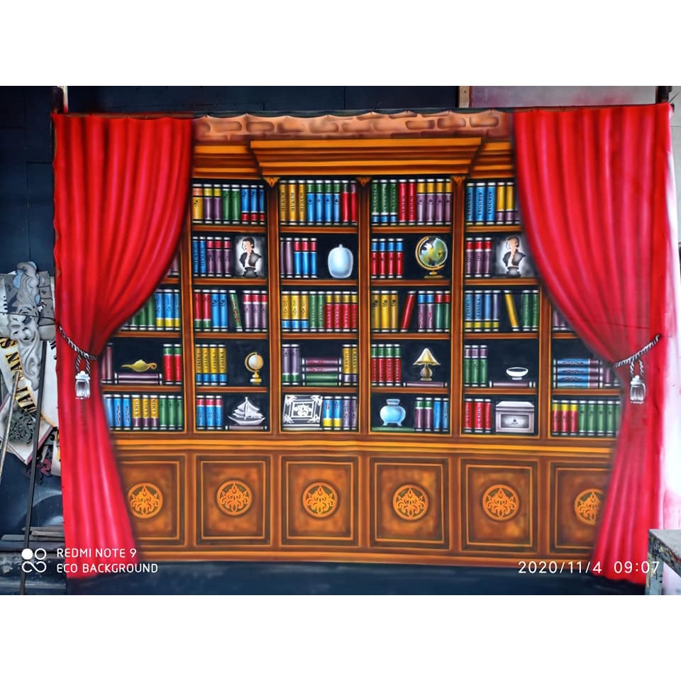 Jual Background Rak Buku untuk wisuda 02 | Shopee Indonesia