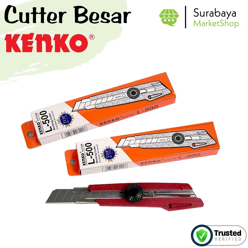 Jual Cutter Besar Kenko L-500 Pisau Pemotong Kuat | Shopee Indonesia
