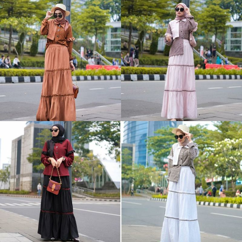Jual delisha one set rok by dcl premium series setelan rok atasan kece ...