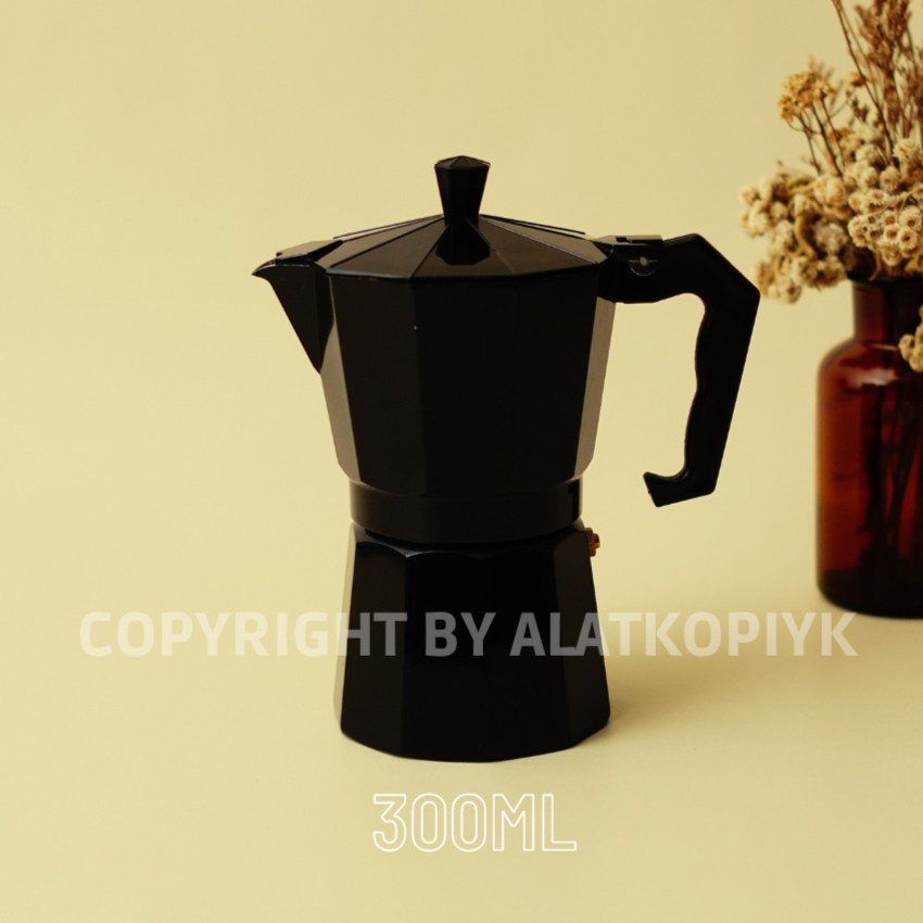 Jual Moka Pot Espresso Coffee Maker 300ML Hitam Alat Espresso Manual ...