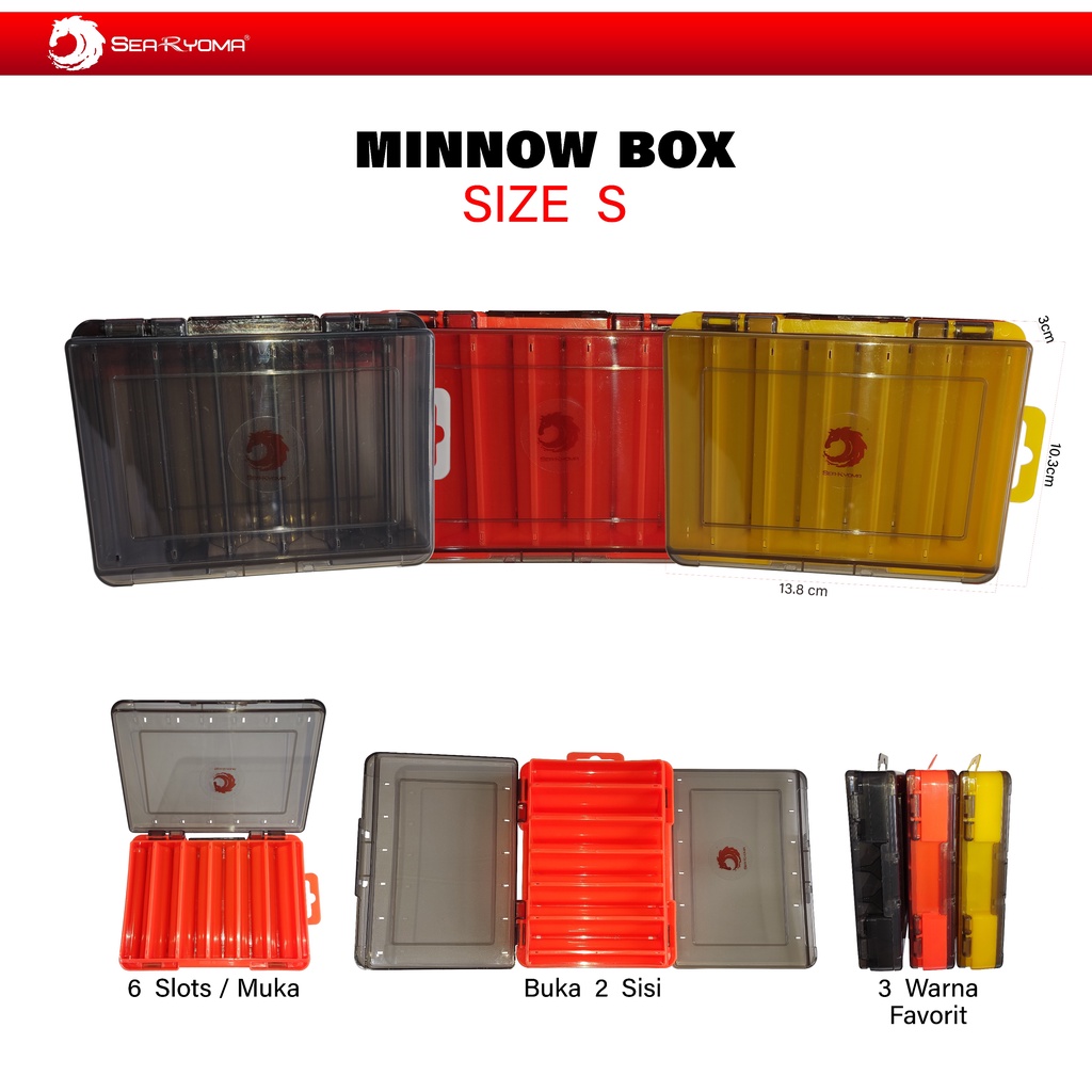 Jual KOTAK UMPAN BUKA DUA SISI /TWO LAYERS BOX/TOOL BOX STORAGE/MINNOW BOX SIZE S (14CM ...