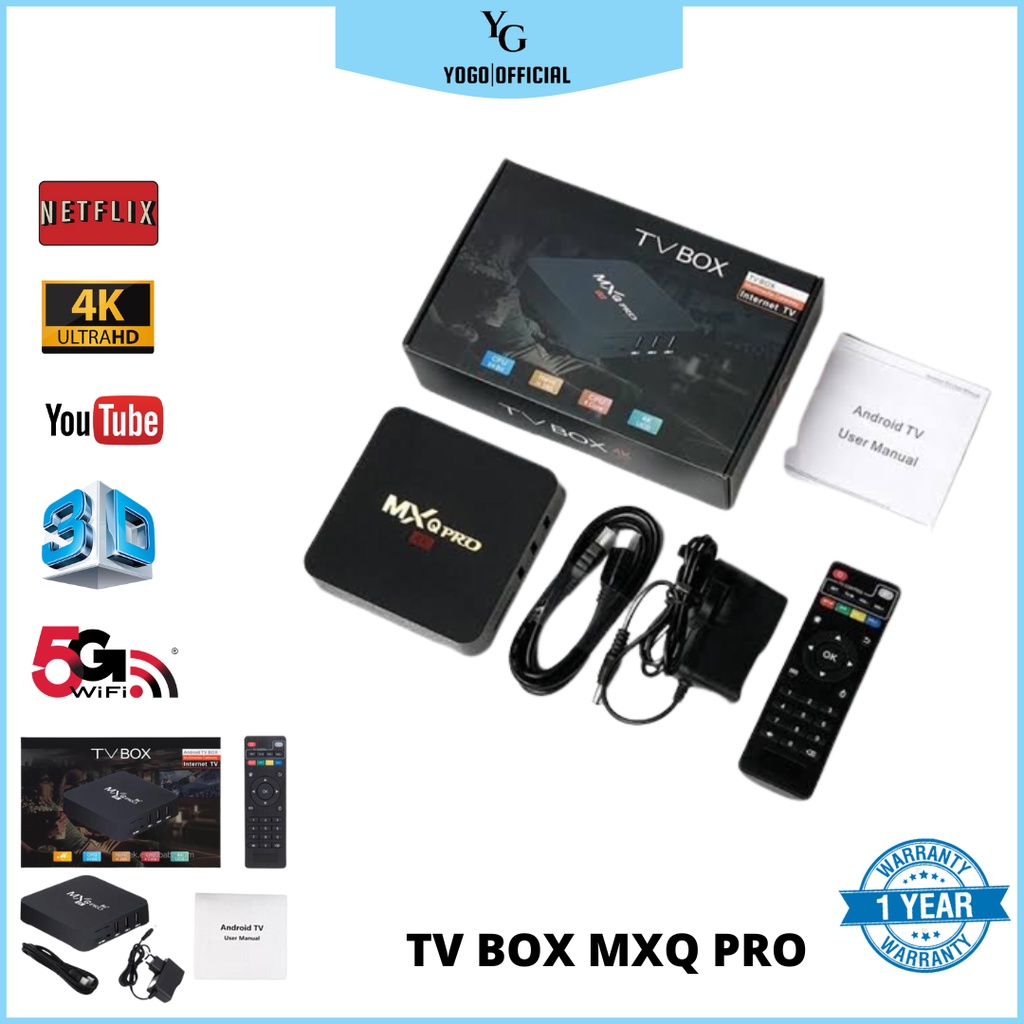 Jual Yogo Android TV Box MXQ Pro 5G 2G+16G / Smart TV 4K Ultra HD MXQ PRO 4K 5G Android Tv Box ...