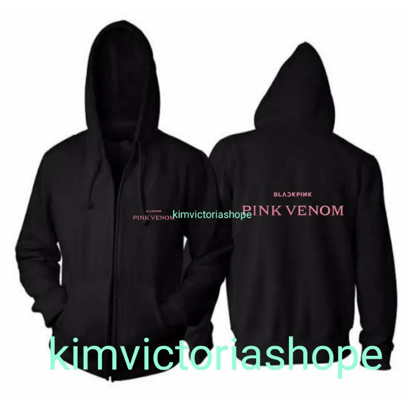 Jual cod custom hodie jaket black&pink(venom)bisa custom tulisan&gambar ...