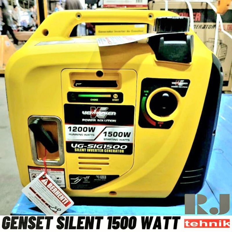 Jual Vermogen Genset Gasoline Silent Inverter Generator 1500 watt | Shopee Indonesia